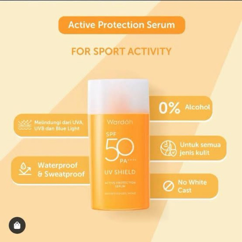 Jual Wardah UV Shield Active Protection Serum SPF 50 PA ++++ 35 ml | Shopee Indonesia