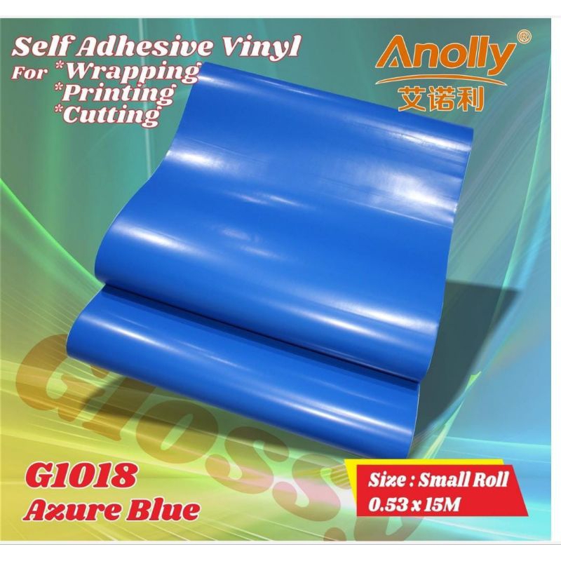 Jual STIKER AZURE BLUE/STIKER BIRU POLOS/STIKER BAGUS/HPL STIKER MUDAH ...