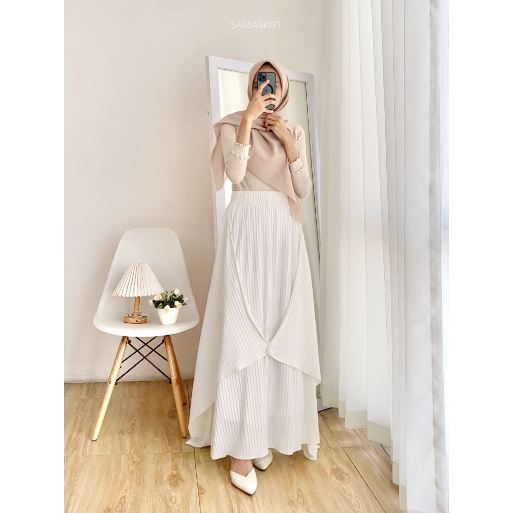 Jual Georgia Pleats Skirt by Sassaskirt/Rok Payung/Rok Lebar/Rok ...