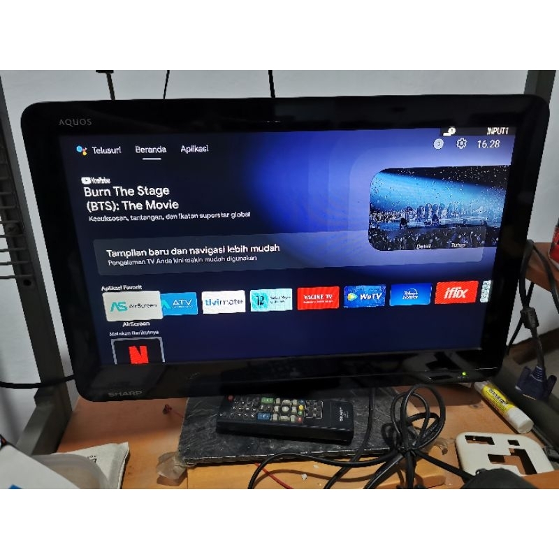 Jual TV Sharp lcd 19 inch normal lengkap masih bagus | Shopee Indonesia