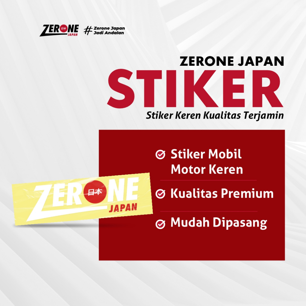 Jual Zerone Japan Stiker Keren Kendaraan Mobil & Motor Original ...