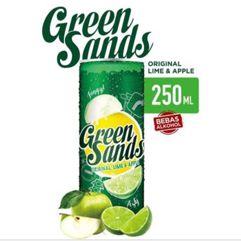 Jual Green Sands Minuman Karbonasi Lime & Apple Kaleng 250 ml | Shopee ...