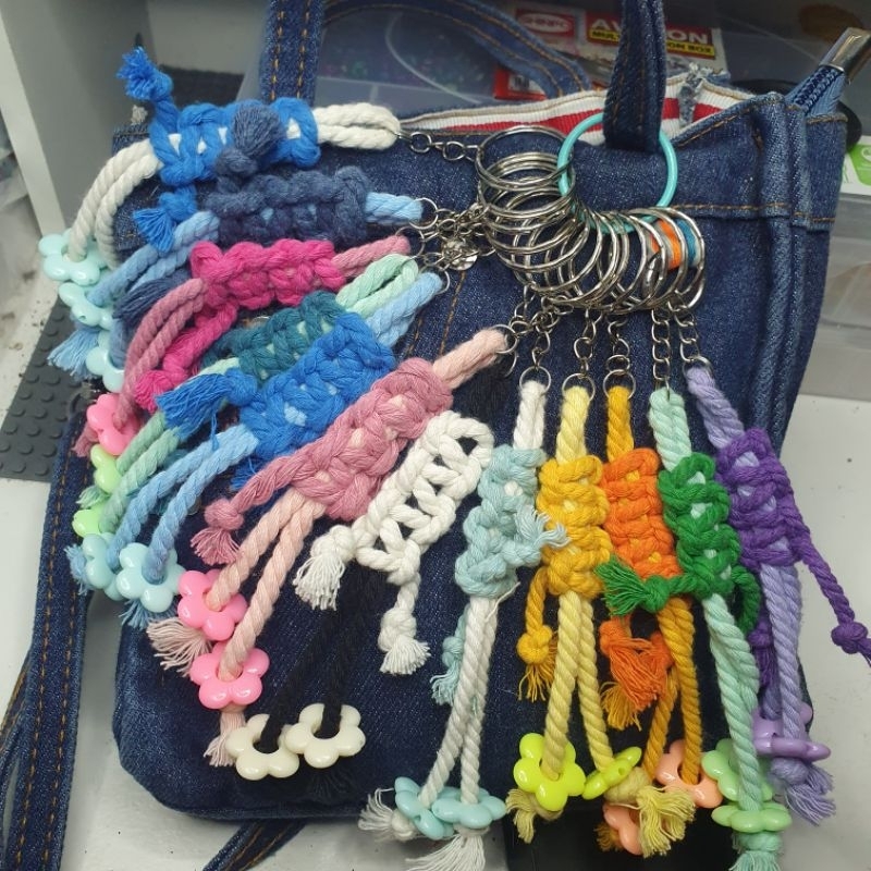 Jual MURAH BUNGA BOLONG Gantungan Tali Macrame Mote Bunga Murah ...