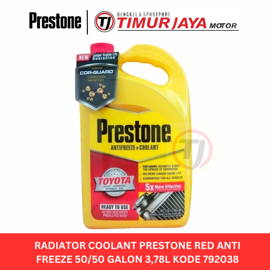 Jual RADIATOR COOLANT PRESTONE RED ANTI FREEZE 50/50 GALON 3,78L | Shopee Indonesia