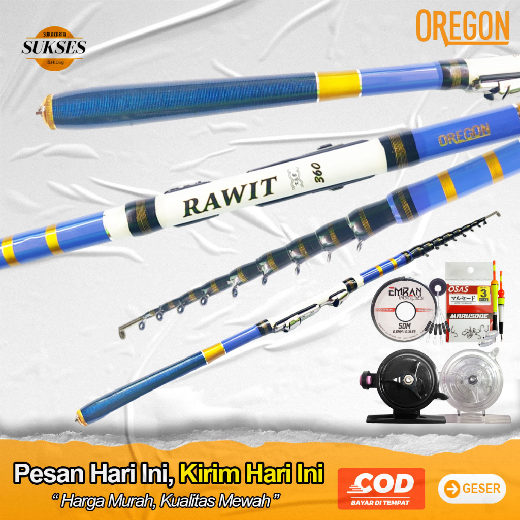 Jual Set Lengkap Joran Tegek Oregon Rawit Kolong bahan carbon | Shopee ...