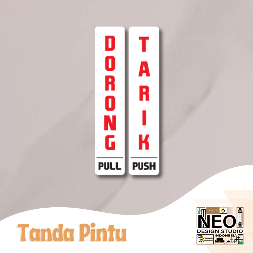 Jual Label Pintu Dorong / Tarik - Neo Design Studio | Shopee Indonesia