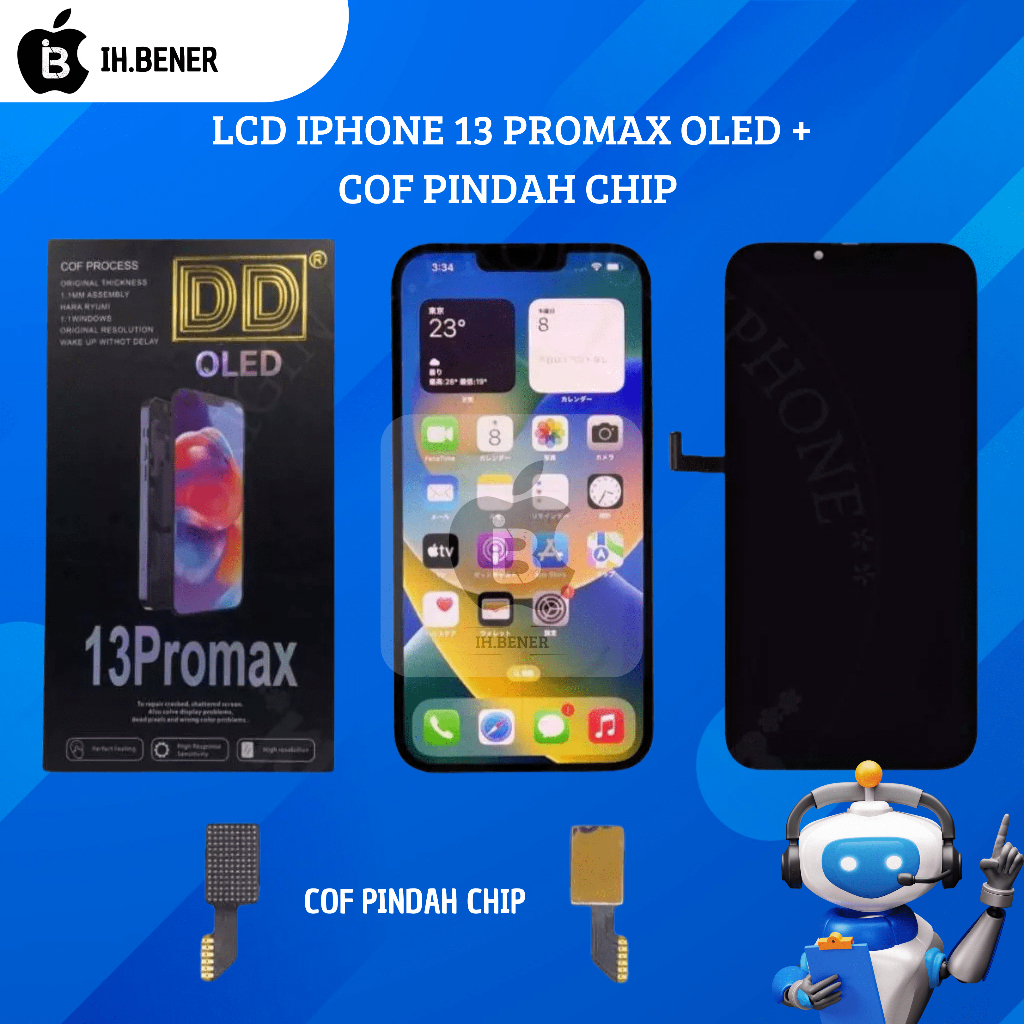 Jual LCD FOR IPHONE 13 PRO MAX OLED - DD ORIGINAL + COPY TRUETONE ...