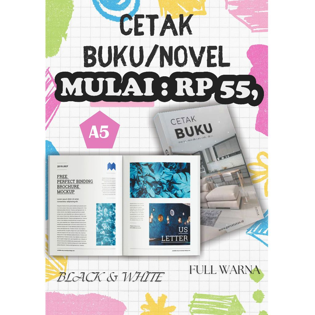Jual Jasa Cetak Buku/Novel Ukuran A5 free jilid dan Cover | Shopee ...