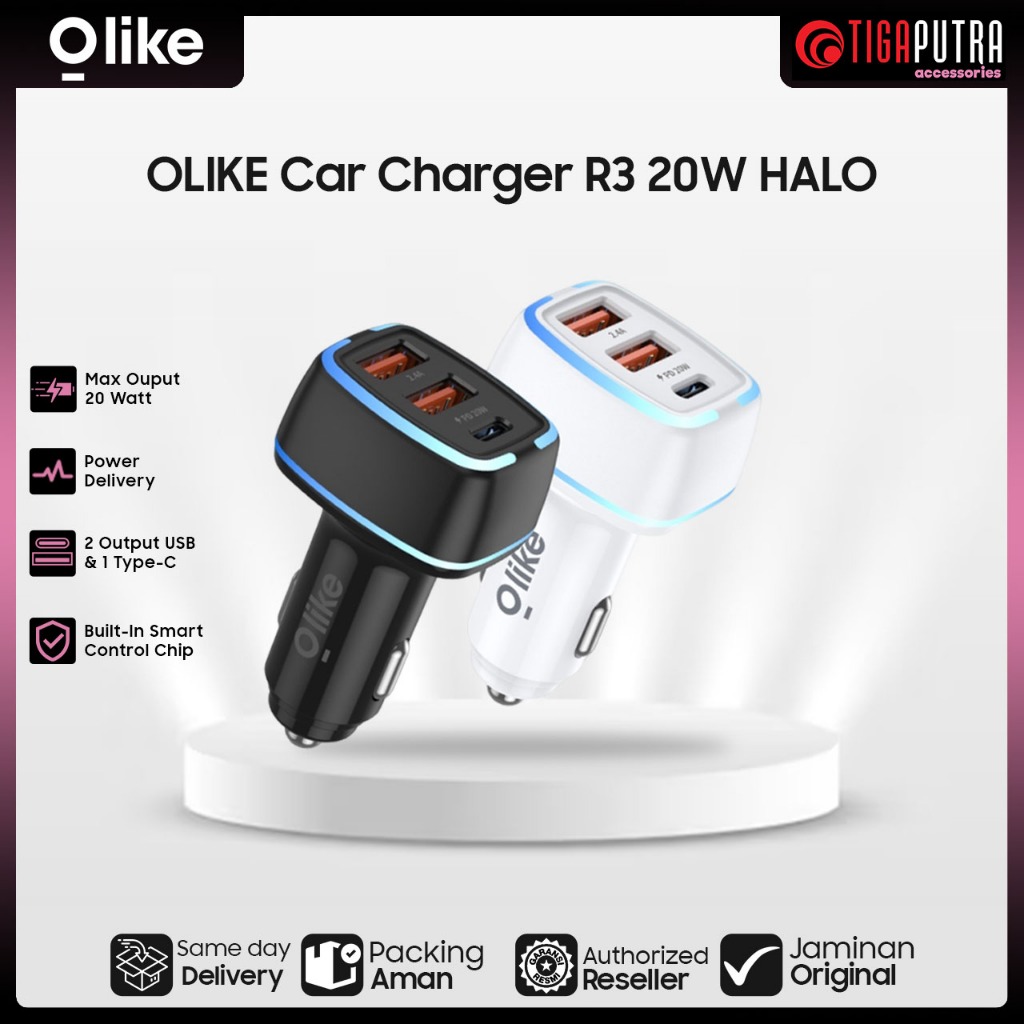 Jual OLIKE CAR CHARGER R3 20W HALO | Shopee Indonesia