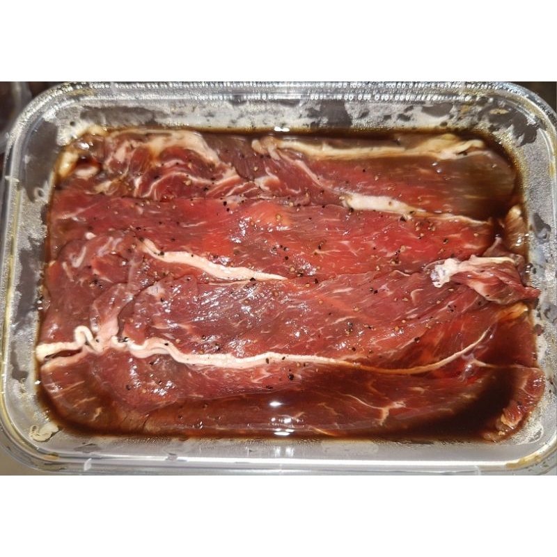 Jual Beef Slice Marinasi / Daging Sapi Slice Bumbu 500 gram | Shopee ...