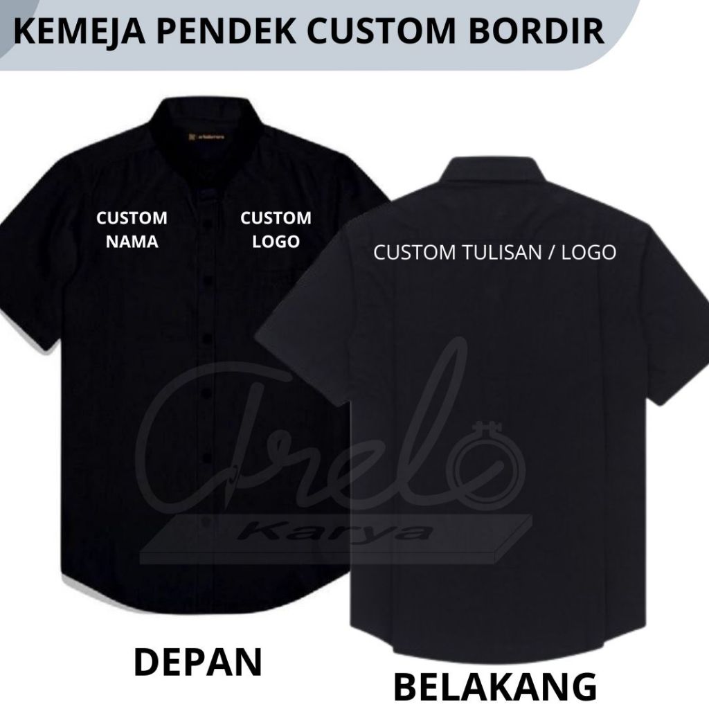 Jual Baju Kemeja Kerja Kantor bahan katun Formal Lengan Pendek dengan ...
