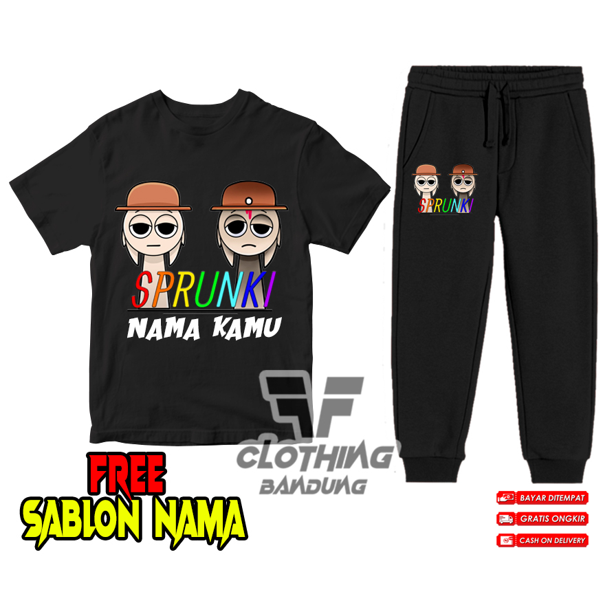 Jual Setelan Baju Celana Anak Sprunki Incredibox Karakter Tunner ...