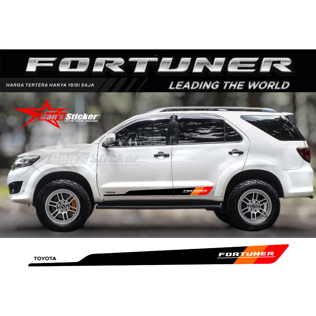 Jual STICKER TOYOTA FORTUNER G 4X4 FORTINER OLD STICKER PINTU FORTUNER ...