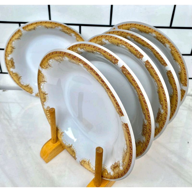 Jual PIRING MAKAN BATIK MAHKOTA 1 LUSIN PIRING KERAMIK PIRING BELING ...