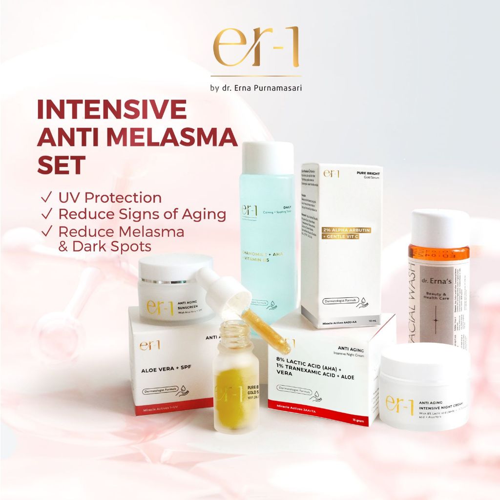 Jual er-1 by dr. Erna Intensive Anti Melasma Set 5 Pcs - Paket Skincare ...