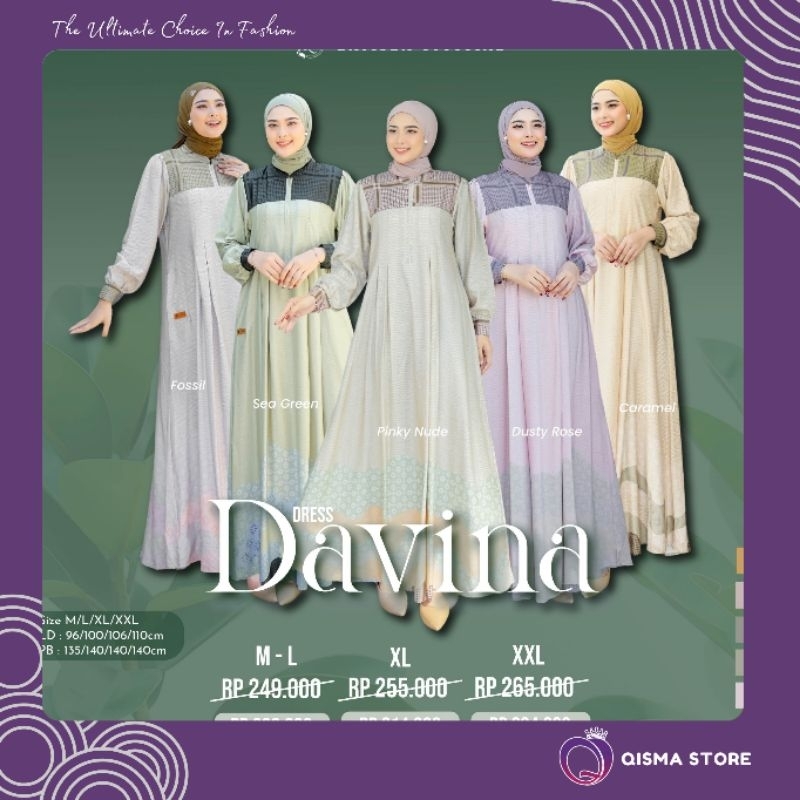 Jual BEST PRICE//DAVINA DRESS BY LATISZA//QISMA STORE | Shopee Indonesia