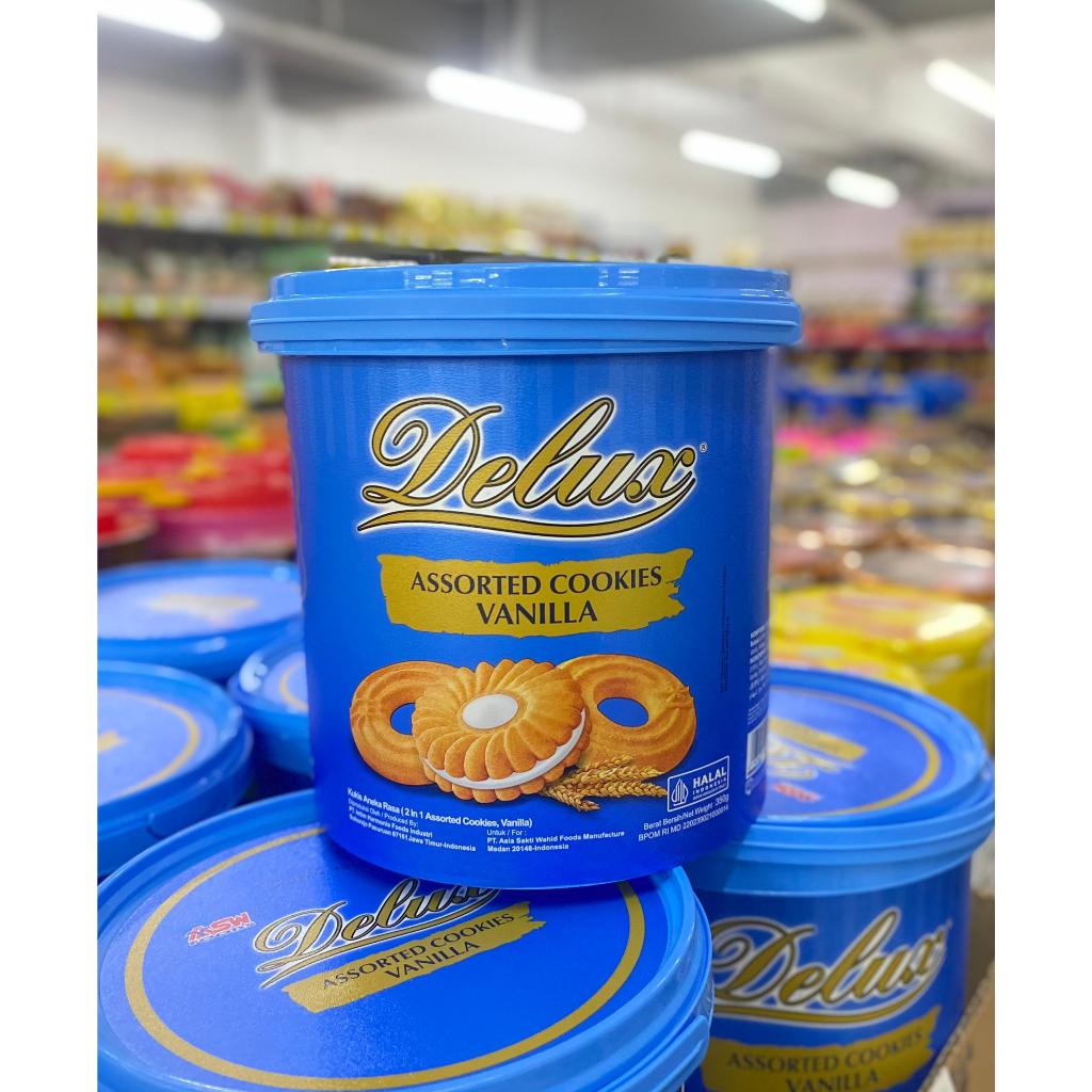 Jual Roti Kaleng Delux Assorted Cookies Vanila Edisi Lebaran 350 Gram ...