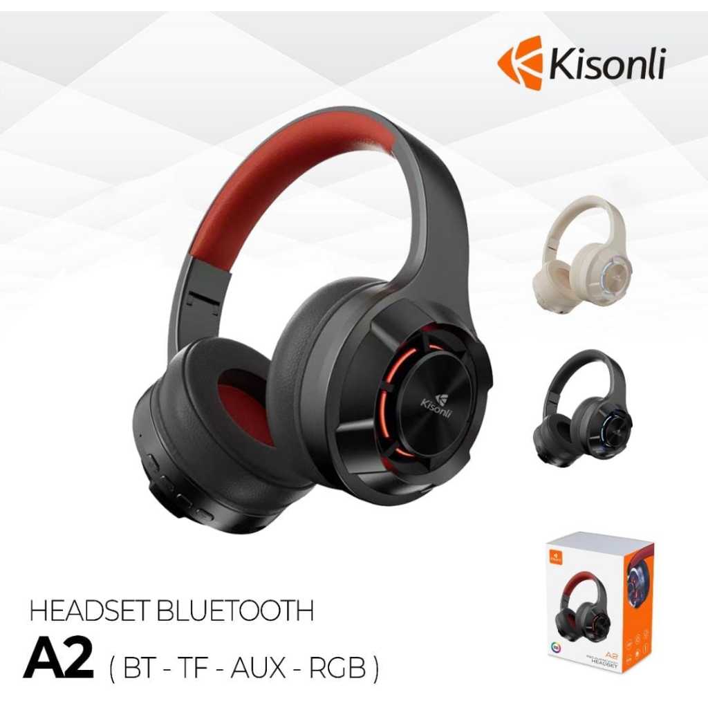Jual Kisonli Headset Bluetooth A2 Youth Sport Gaming Headphone Wireless ...