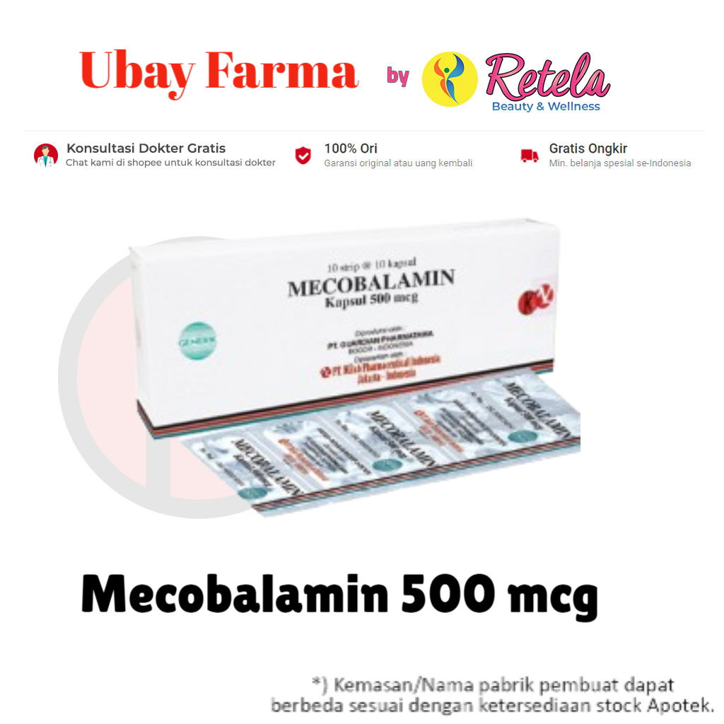 Jual Mecobalamin 500 mcg Box 100 Tablet Gen NULAB | Shopee Indonesia