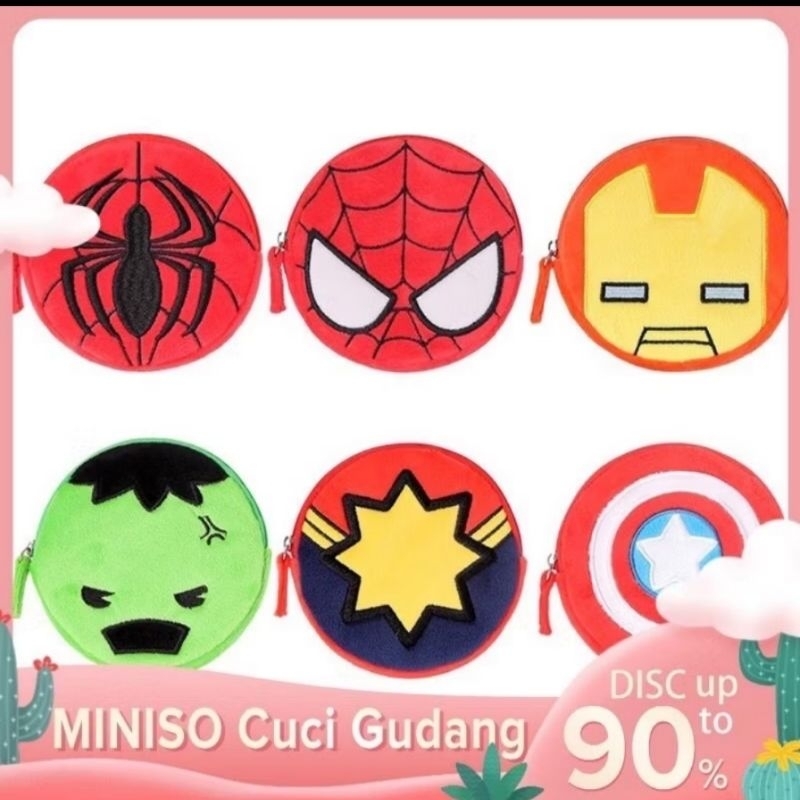 Jual MINISO X MARVEL COIN PURSE | Shopee Indonesia