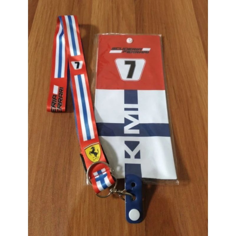 Jual Official Merchandise F1 Lanyard Kimi Raikkonen Scuderia Ferrari ...