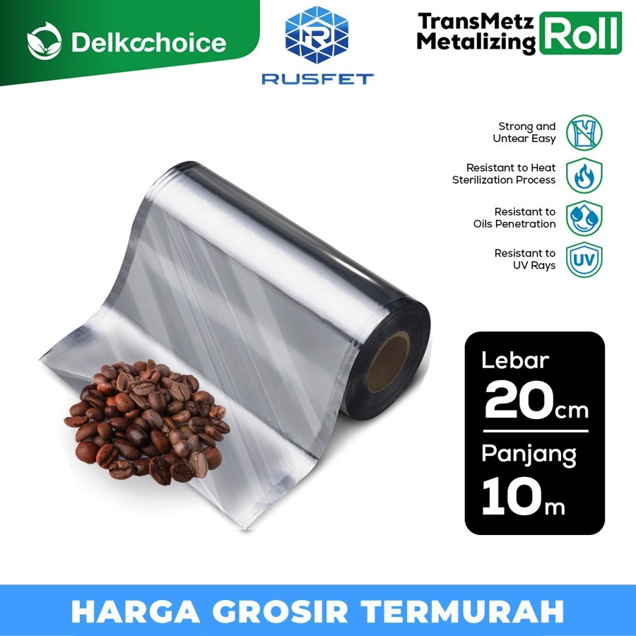 Jual Plastik kemasan alumunium metalizing transmetz foil 20cm x 10m ...