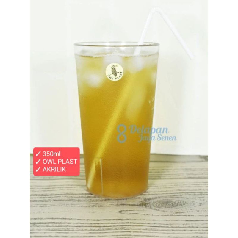 Jual [1pcs] Gelas AKRILIK TUMBLER 350ml/ Gelas Es Teh Lemon Tea Air ...