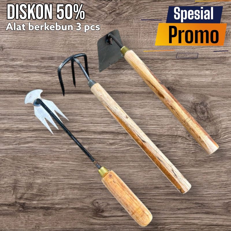 Jual Promo Alat Berkebun Isi 3 Pcs-Set Alat Tanaman-Cangkul mini ...