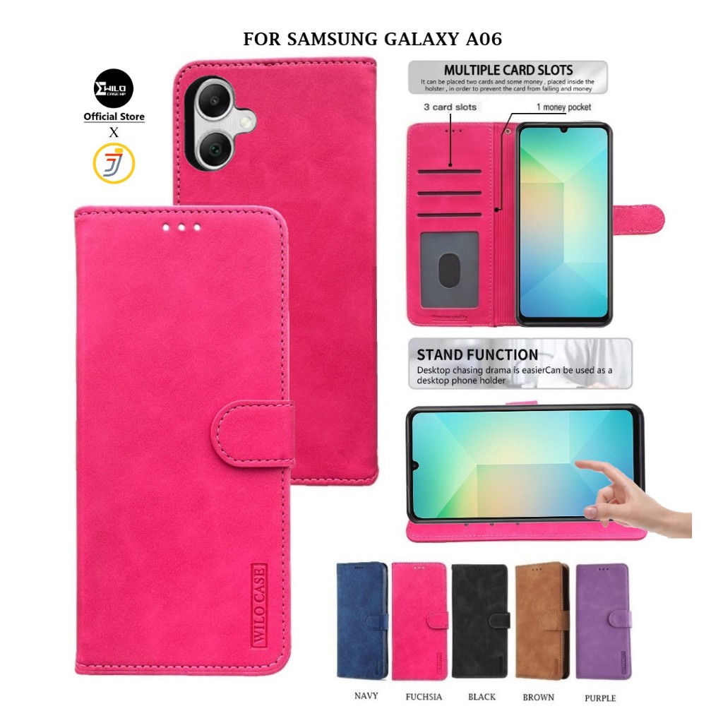 Jual Flip Case Dompet Samsung Galaxy A06 Leather Premium Case Wallet ...