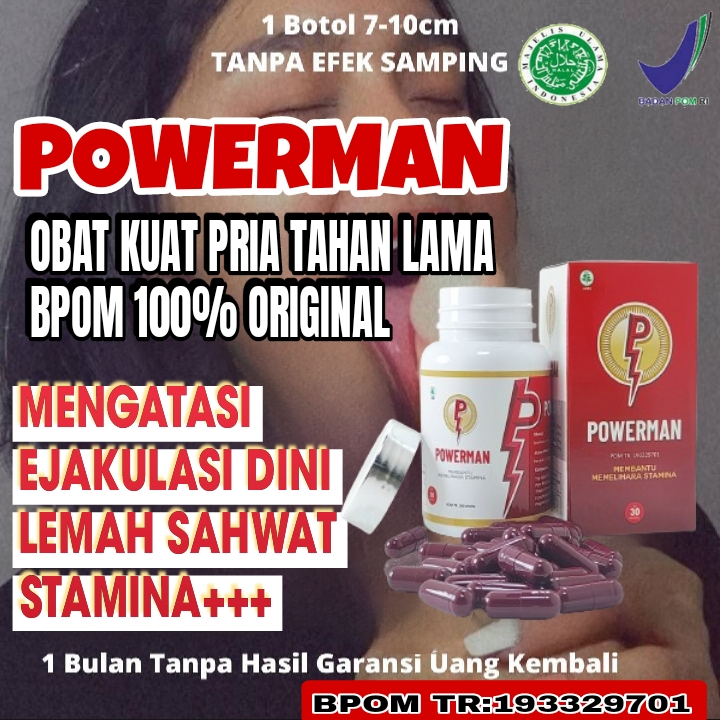 Jual OBAT KUAT PRIA TAHAN LAMA (POWERMAN) paling ampuh 100% original ( BPOM & Halal ) | Shopee ...