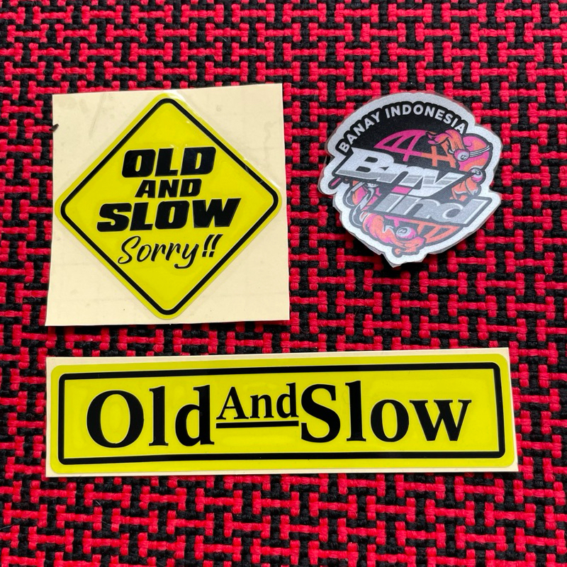 Jual Sticker Stiker OLD AND SLOW Cutting | Shopee Indonesia