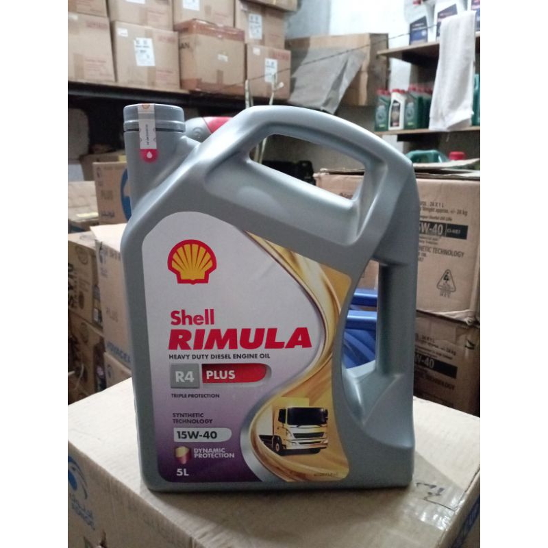 Jual Oli mesin diesel Shell Rimula R4 Plus Heavy Duty SAE 15W-40 - 5 Liter | Shopee Indonesia