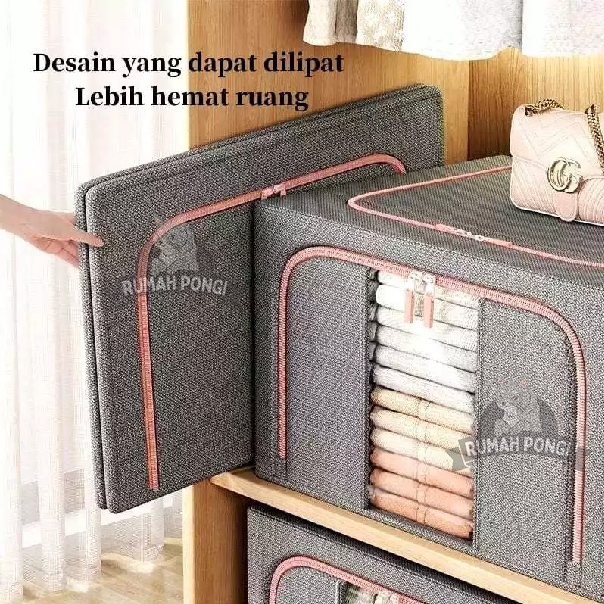 Jual Lipat Kotak Penyimpanan Pakaian Serbaguna Mainan Box Tahan Lembab Storage Box Baju Besar ...