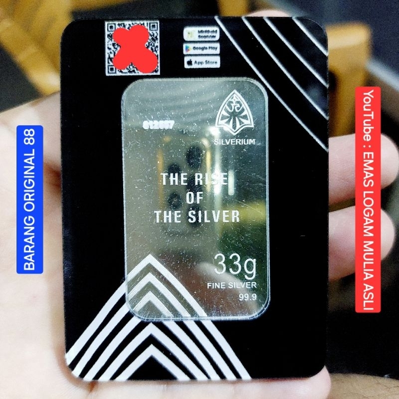Jual PERAK BATANGAN MURNI 33 GRAM ASLI ORIGINAL BARU TERMURAH FINE ...