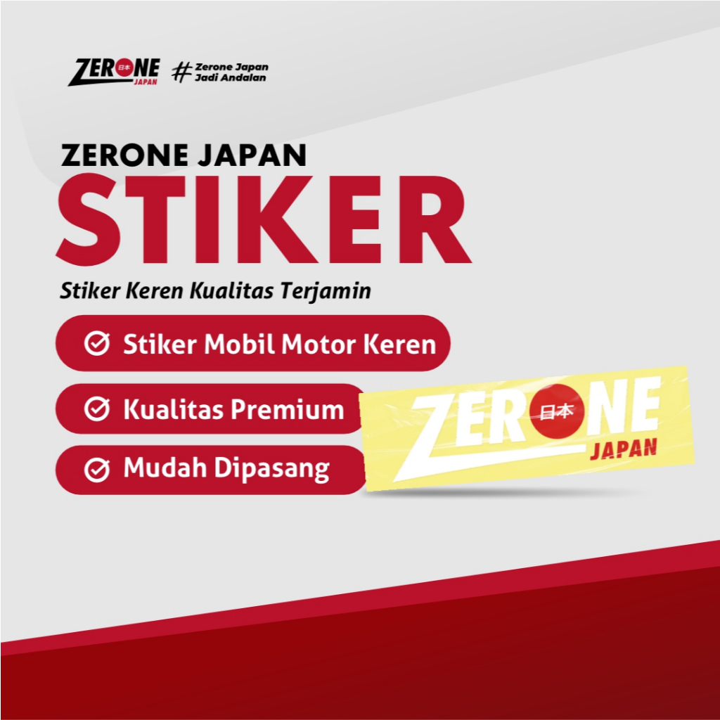 Jual Sticker Kaca Body Mobil Logo Zerone Japan | Shopee Indonesia
