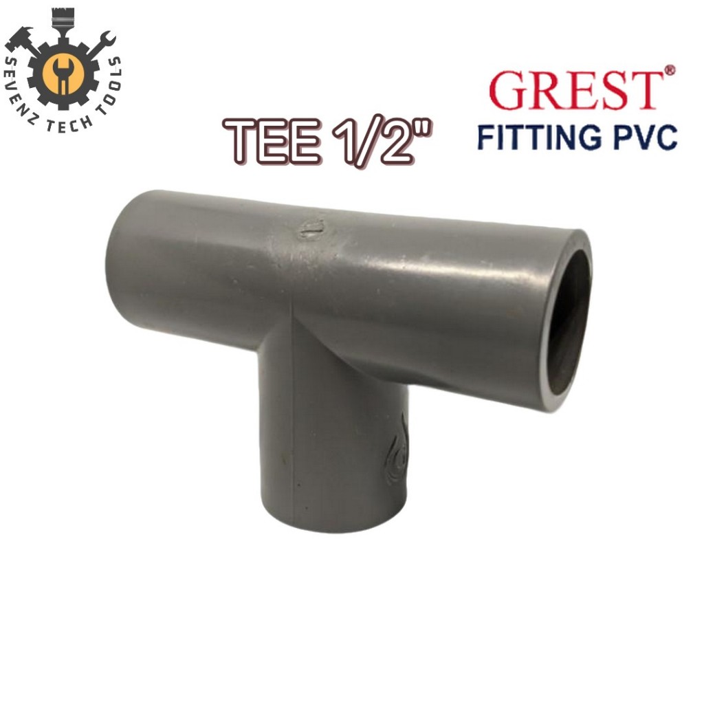 Jual TEE PIPA PVC 1/2" INCH GREST FITTING PVC BENTUK T FITTING PVC TEE CABANG TIGA 1/2" | Shopee ...
