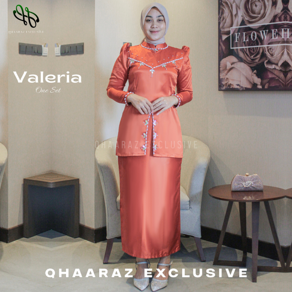 Jual Valeria One Set Baju Kurung Melayu Wanita Modern Slimfit Setelan ...