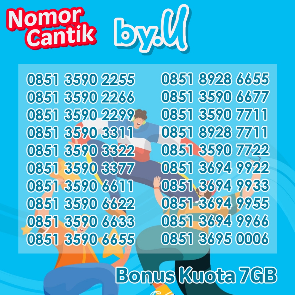 Jual Nomor Cantik Byu Kategori Silver ABAB AABB AAAB Batch 1 | Shopee Indonesia