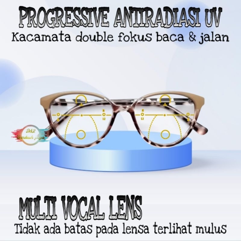 Jual Kacamata baca progresif Antiradiasi UV frame 608 cat eye ...