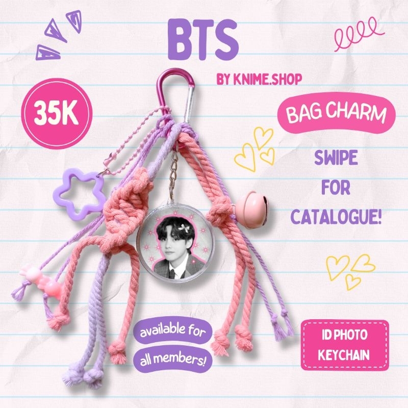 Jual BTS Bangtan Bag Charm Keychain Gantungan Kunci KPOP ID Photo | Shopee Indonesia