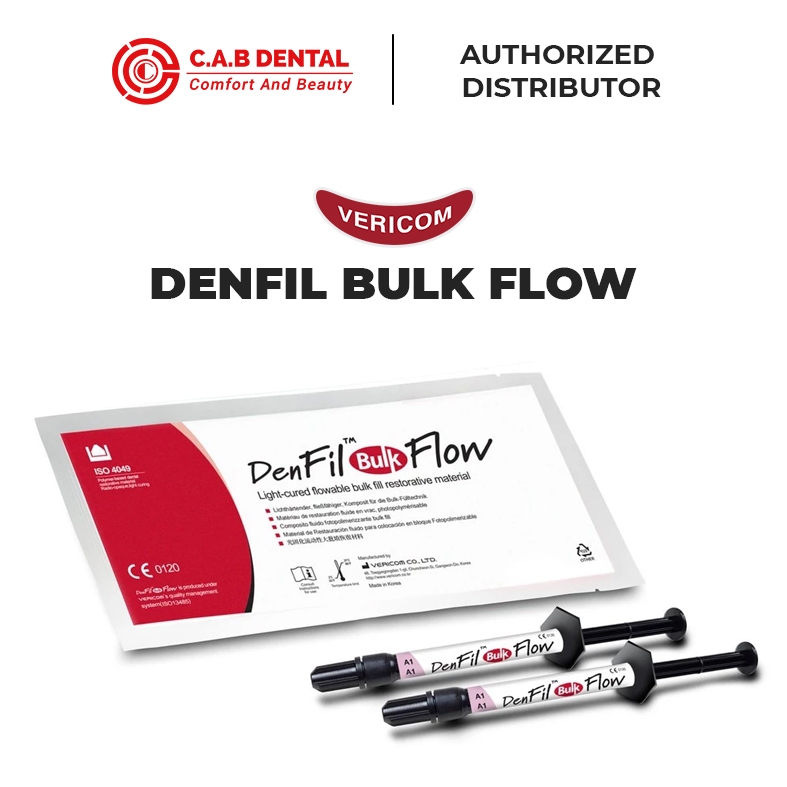 Jual Dental Composite Denfil Bulk Flow Vericom Flowable Bulk Fill Restorative Material A3 Dan ...
