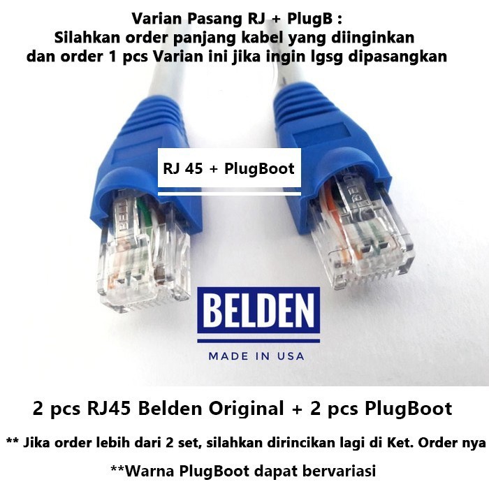 Jual Pasang RJ45 Belden dan Plug Boot Per Set Kabel | Shopee Indonesia