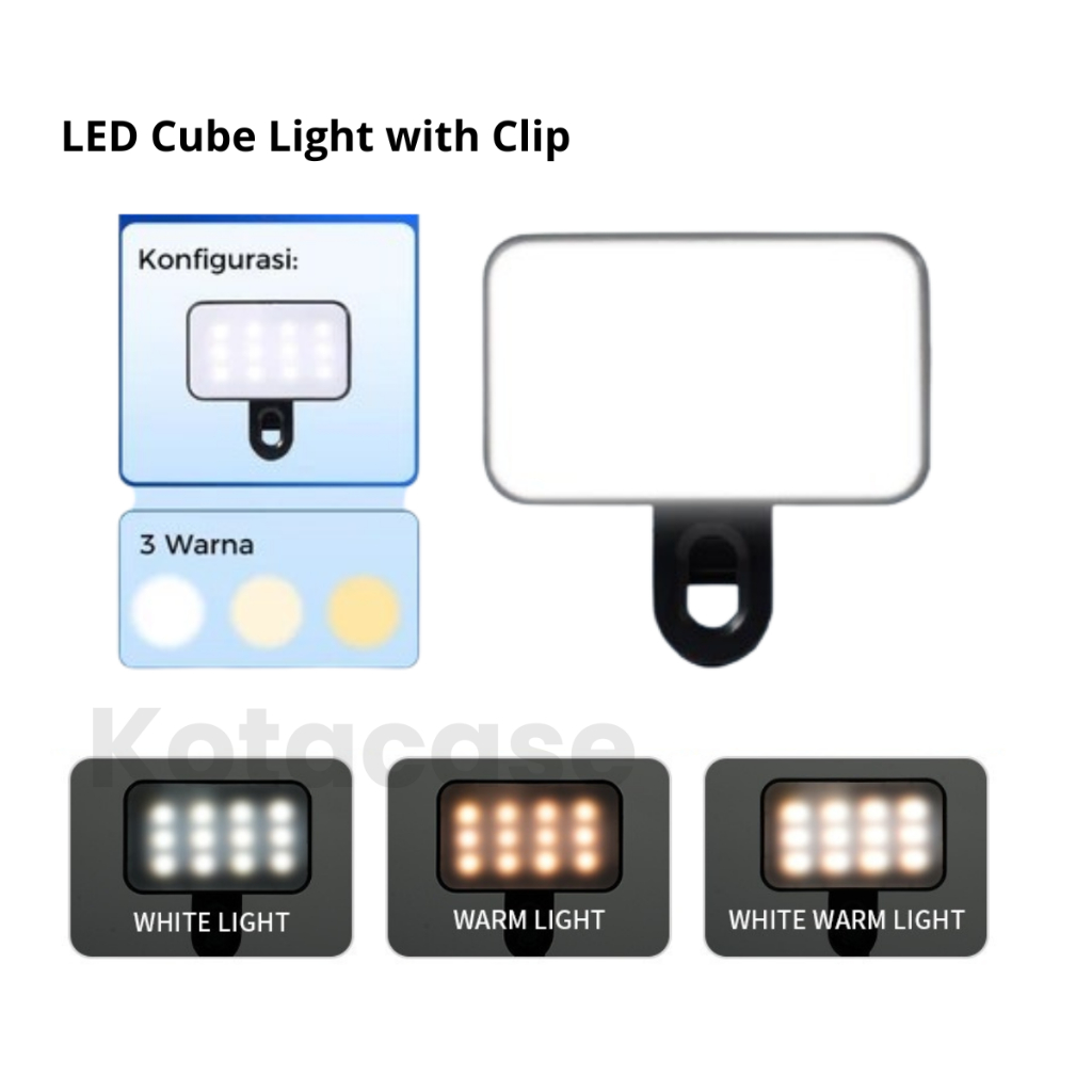 Jual Lampu Selfie LED Ring Light Mobile Phone Portable Lamp Clip ...