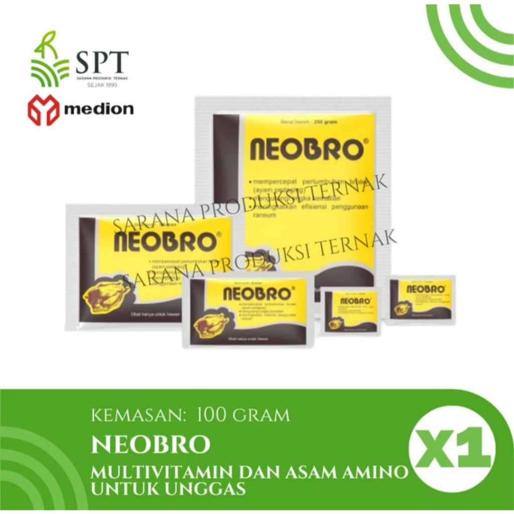 Jual NEOBRO MEDION 100 gr MULTIVITAMIN ASAM AMINO METABOLISME UNGGAS ...