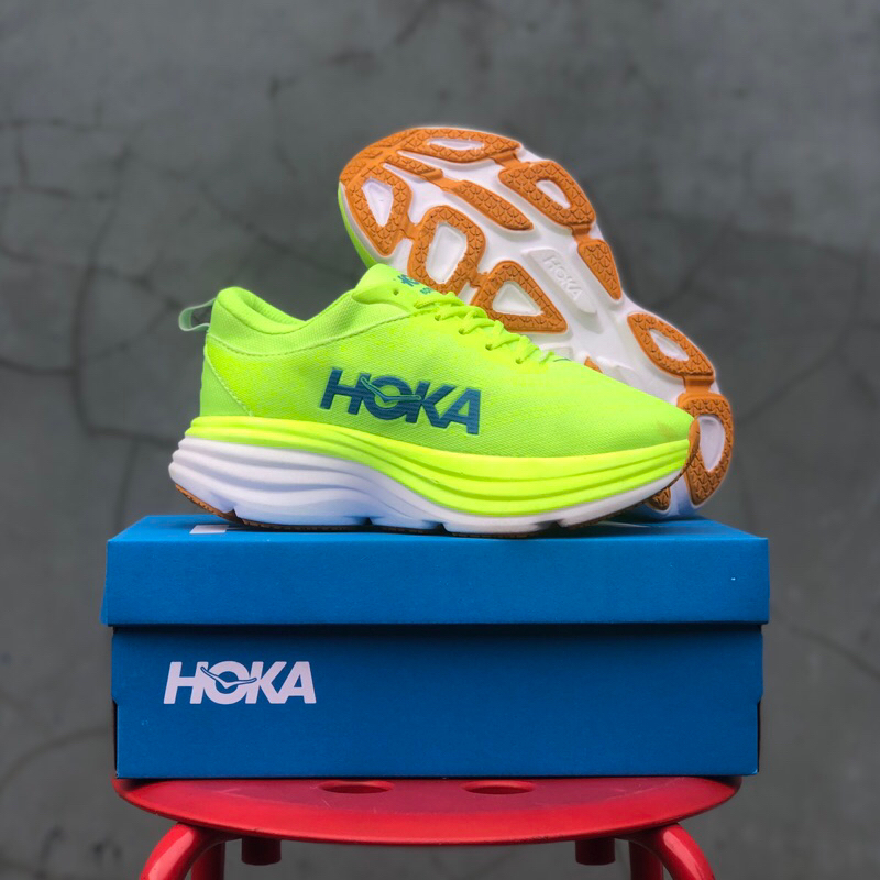 Jual sepatu hijau stabilo wanita keren dan ringan hoka | Shopee Indonesia