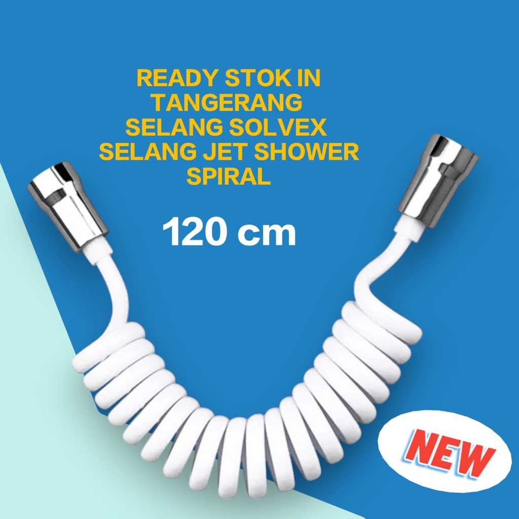Jual REJEKI 9393 - NEW SELANG SHOWER SPIRAL PUTIH / SELANG JET SHOWER ...