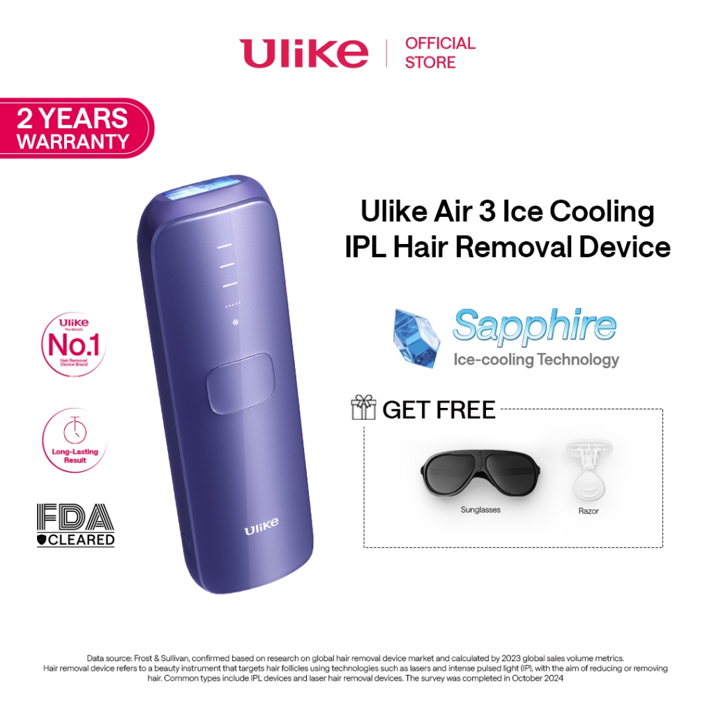 Jual Ulike Air 3 Purple Ice Cooling IPL Hair Removal Device / Alat ...