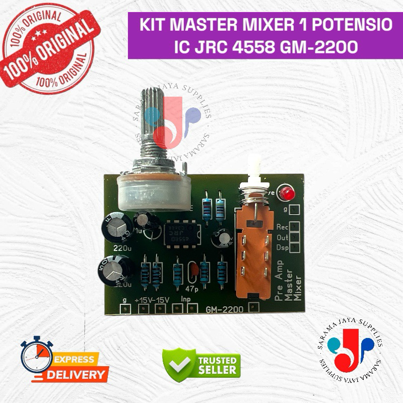 Jual SARAMAJAYA • KIT MASTER MIXER 1 POTENSIO IC JRC 4558 GM-2200 ...
