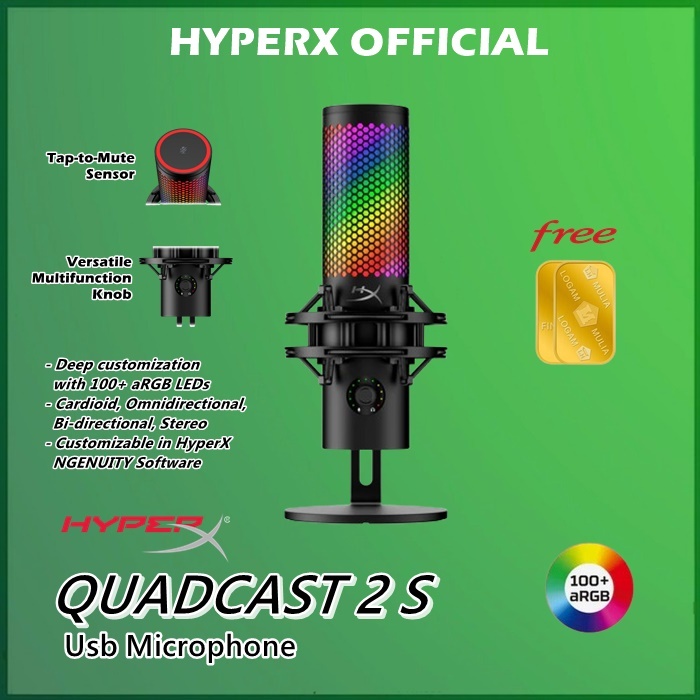 Jual HyperX QuadCast 2 S RGB USB Condenser Microphone QuadCast 2S ...