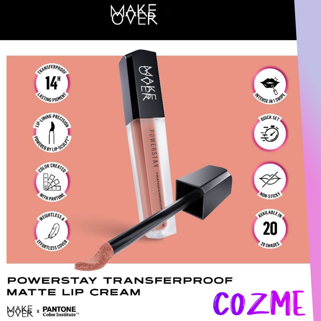 Jual MAKE OVER Powerstay Transferproof Matte Lip Cream | Shopee Indonesia